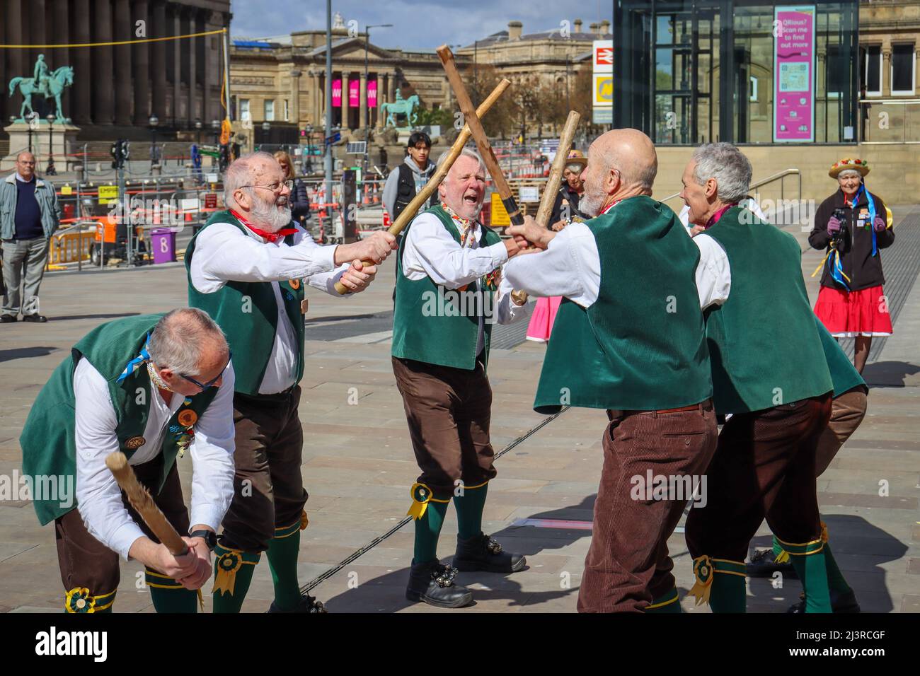Morris Dancers, Street Performers, performing traditional Morris Dances ...