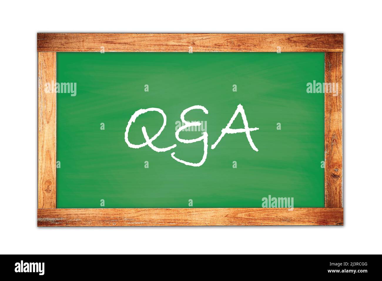 Q&A, word written on green school blackboard sign. QUESTION and ANSWER ...