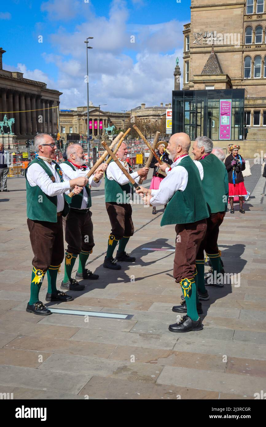 Morris Dancers, Street Performers, performing traditional Morris Dances ...