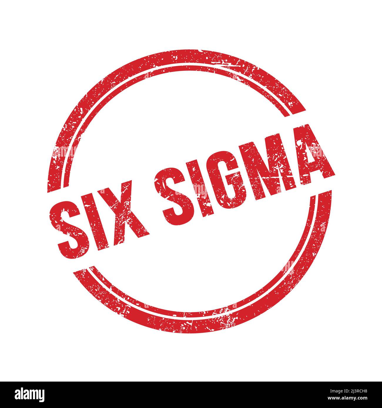 SIX SIGMA text written on red grungy vintage round stamp Stock Photo ...