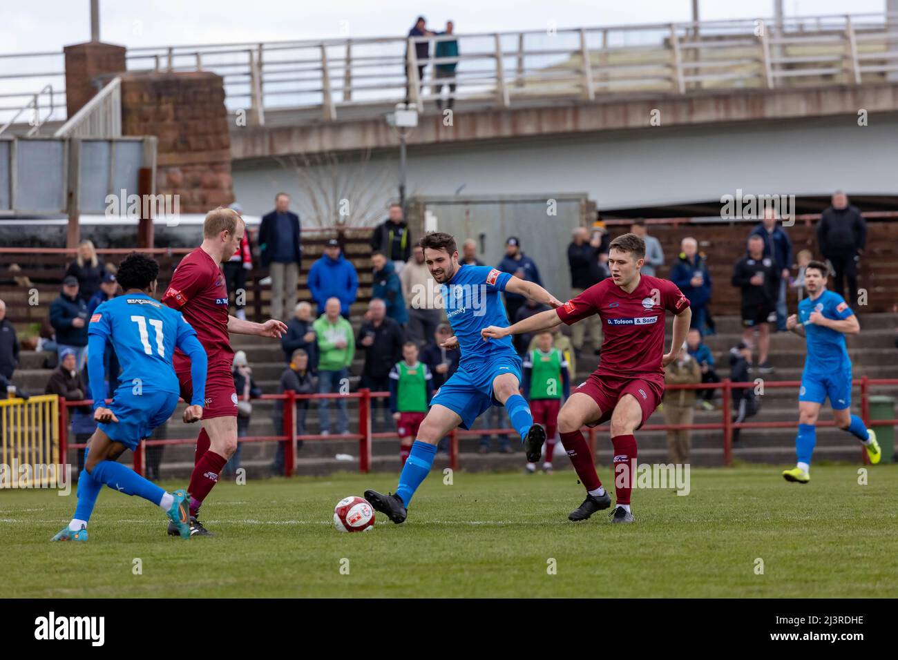 Workington, Cumbria 09 April 2022; Workington AFC who currently sit ...