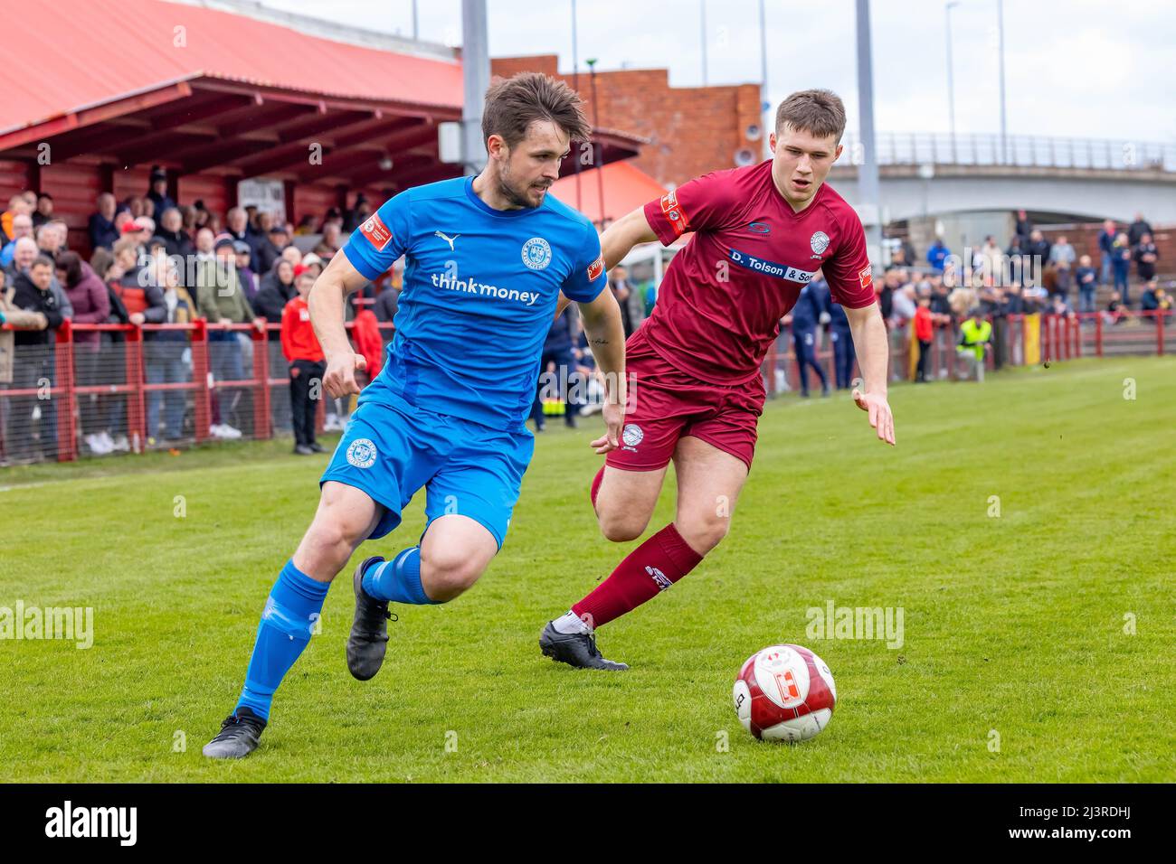 Workington, Cumbria 09 April 2022; Workington AFC who currently sit ...