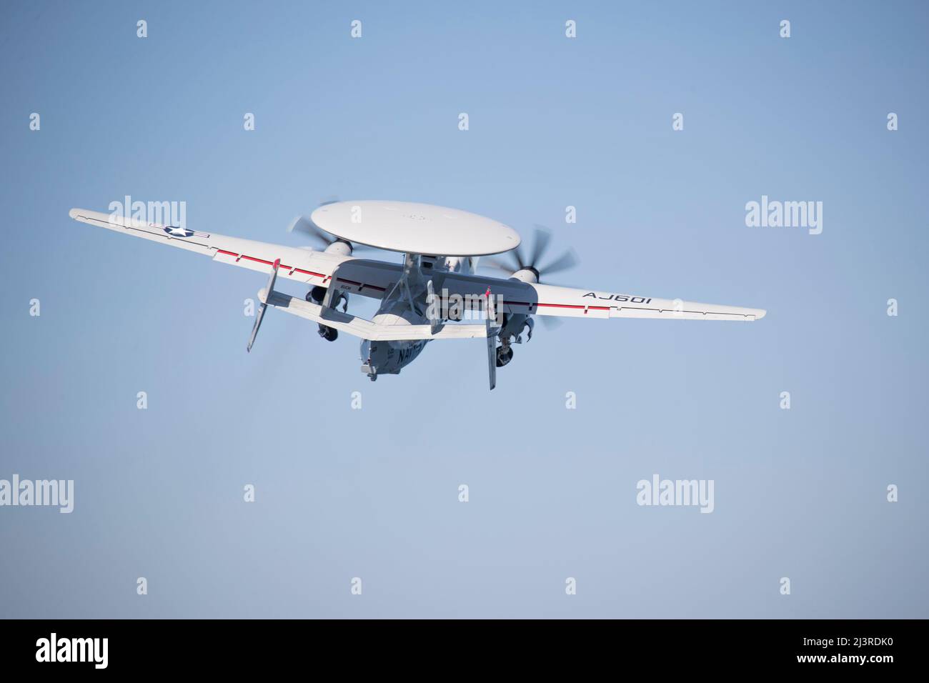 An E2-D Hawkeye attached to the "Bear Aces" of Airborne Command and ...