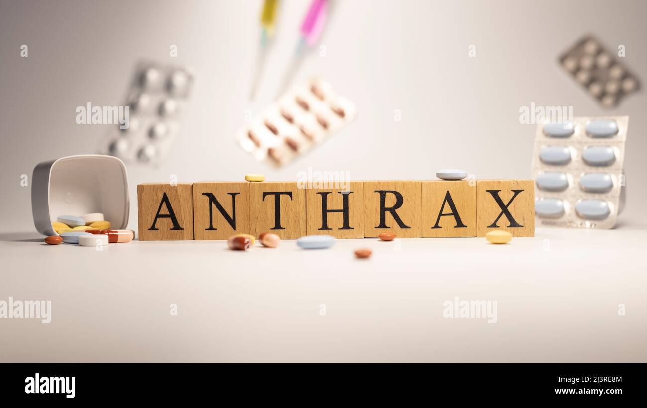anthrax disease. It was created from wooden cubes. Disease and ...
