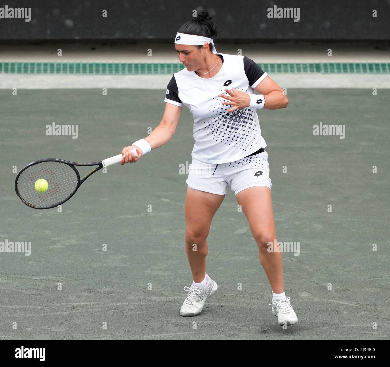 April 9, 2022: Ons Jabeur (TUN) defeated Amanda Anisimova (USA) 2-6, 6 ...