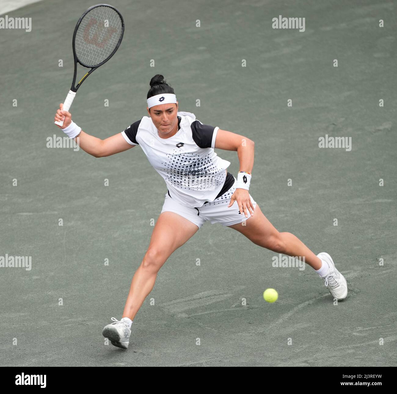 April 9, 2022: Ons Jabeur (TUN) defeated Amanda Anisimova (USA) 2-6, 6 ...