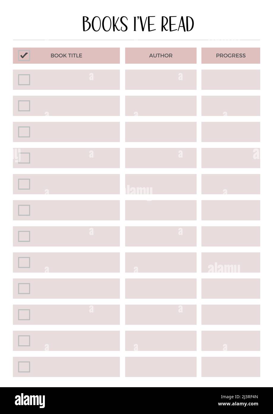 Books I ve Read List Printable Reading Planner For Journal Page Habit 