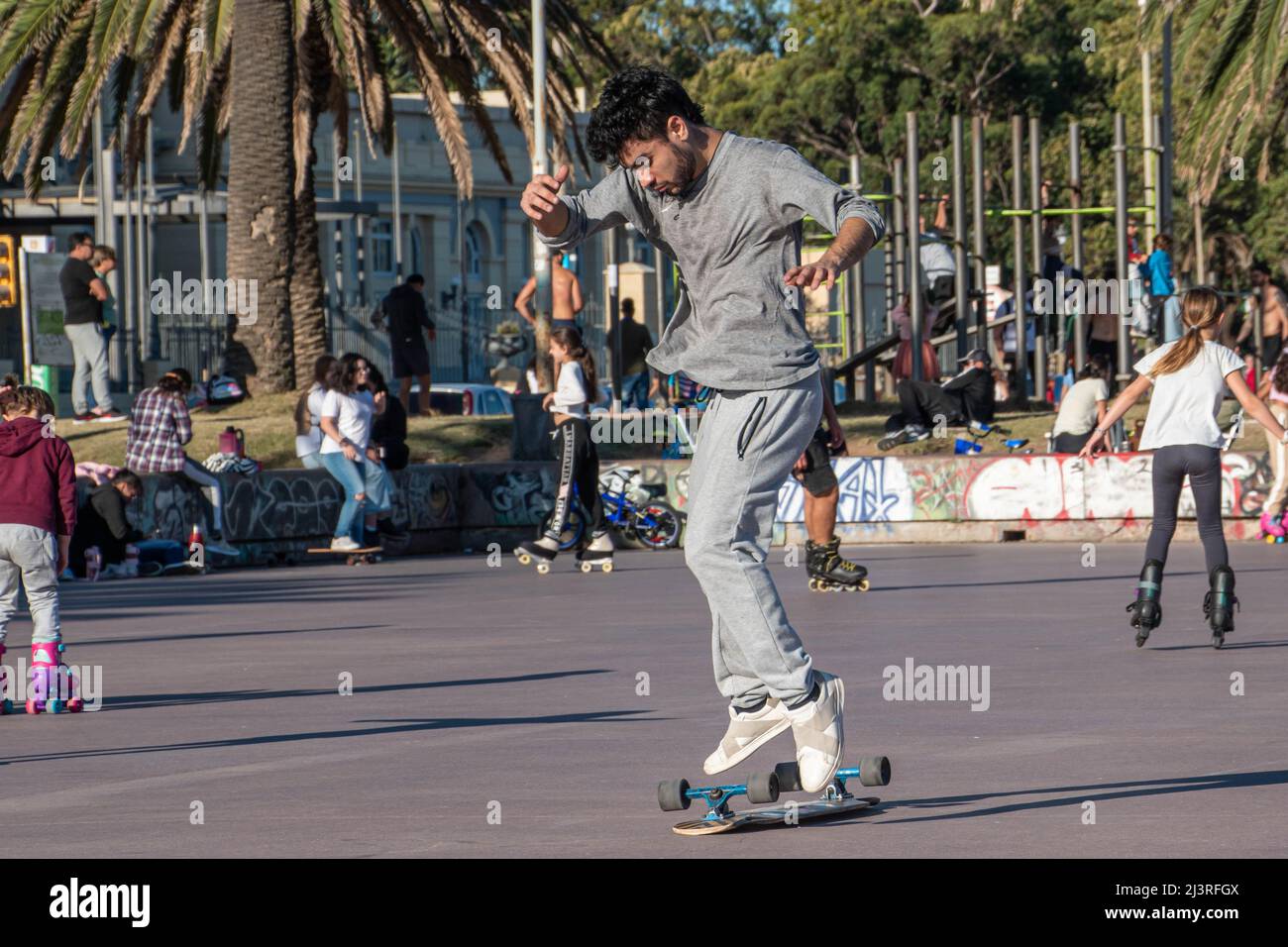 People skating in the rink Stock Photo - Alamy