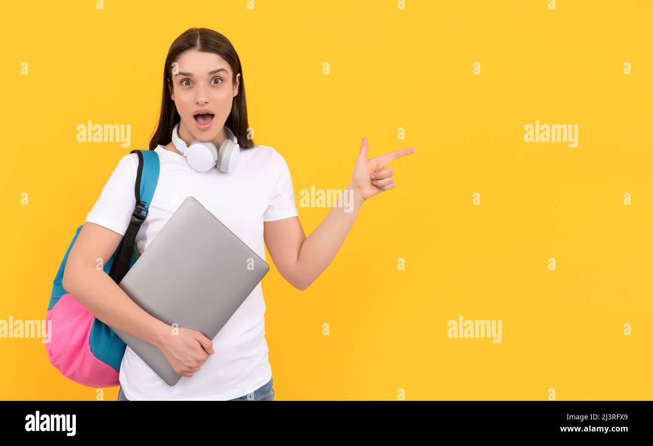 buy online here. back to school. influencer blogging. surprised girl ...