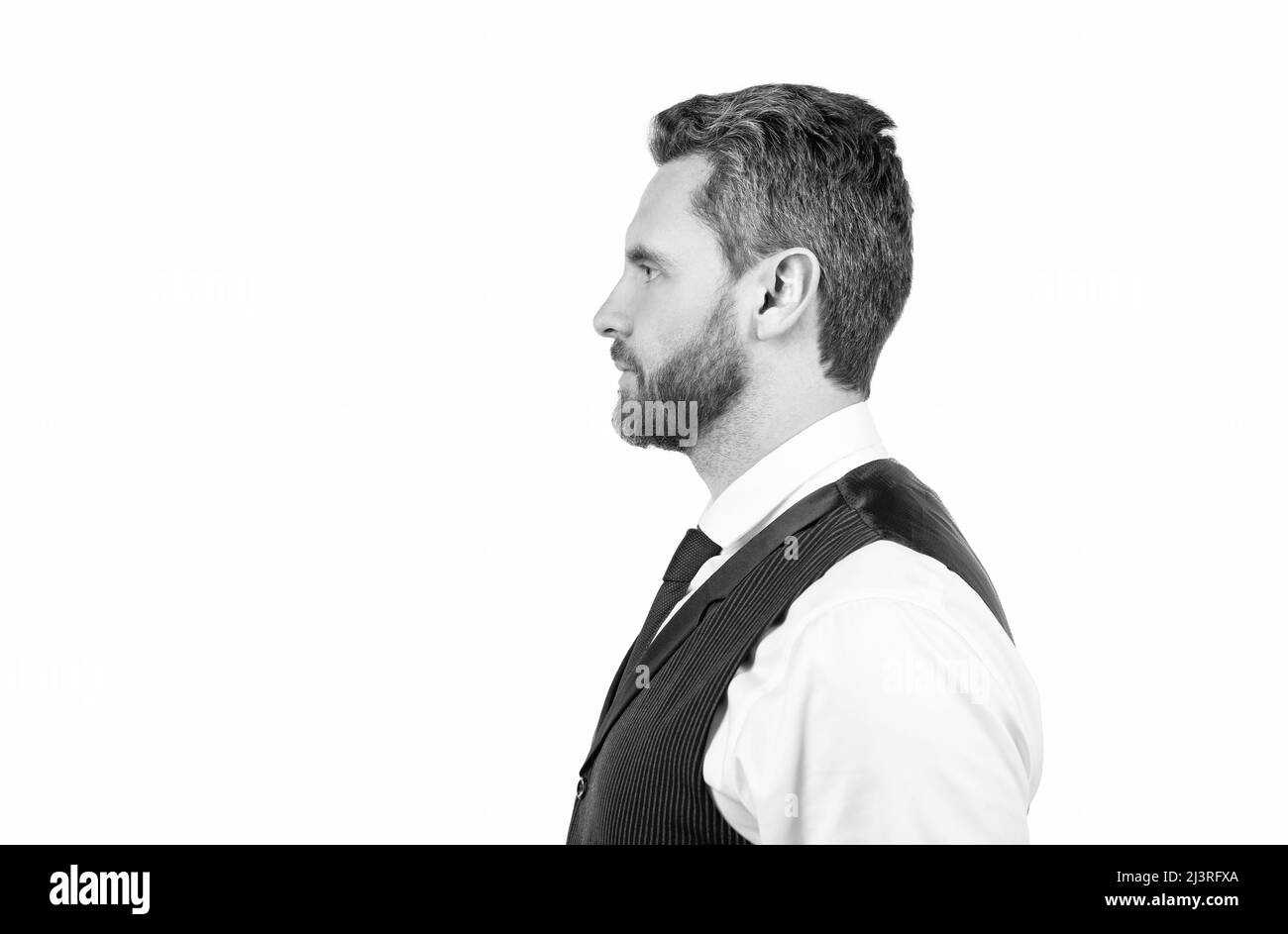 profile view of bearded businessman in business casual style, copy ... profile view of bearded businessman in business casual style, copy ...