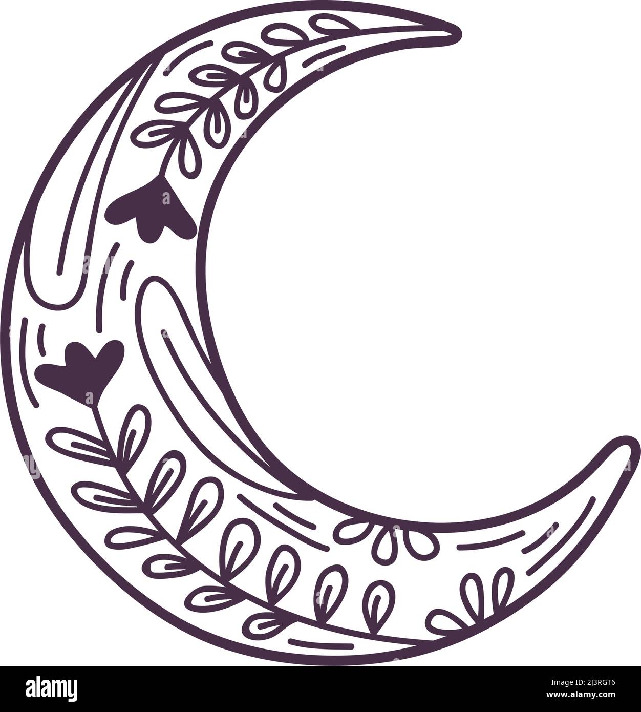 arabic crescent moon line style Stock Vector Image & Art - Alamy