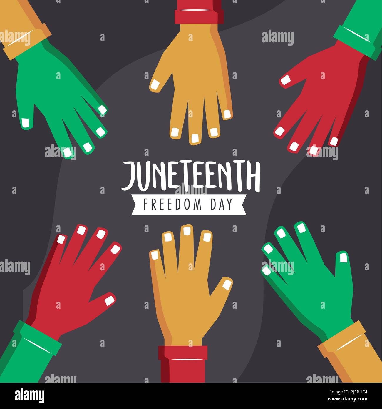juneteenth freedom day hands around Stock Vector Image & Art - Alamy