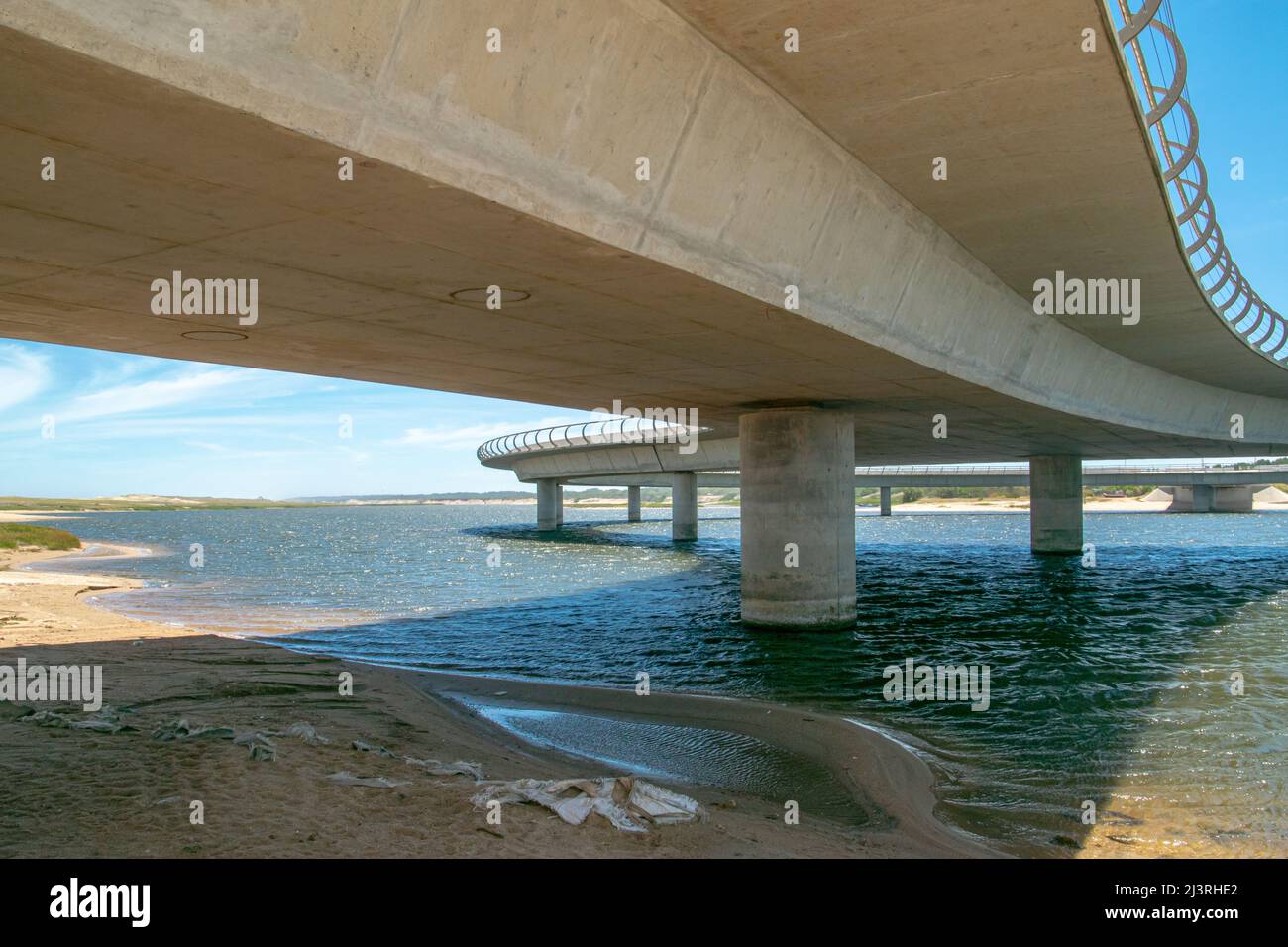 View of the bridge of the Garzon lagoon in Maldonado Stock Photo - Alamy