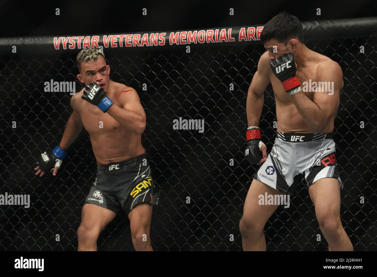 JACKSONVILLE, FL - APRIL 9: (R-L) Julio Arce battles Daniel Santos in ...