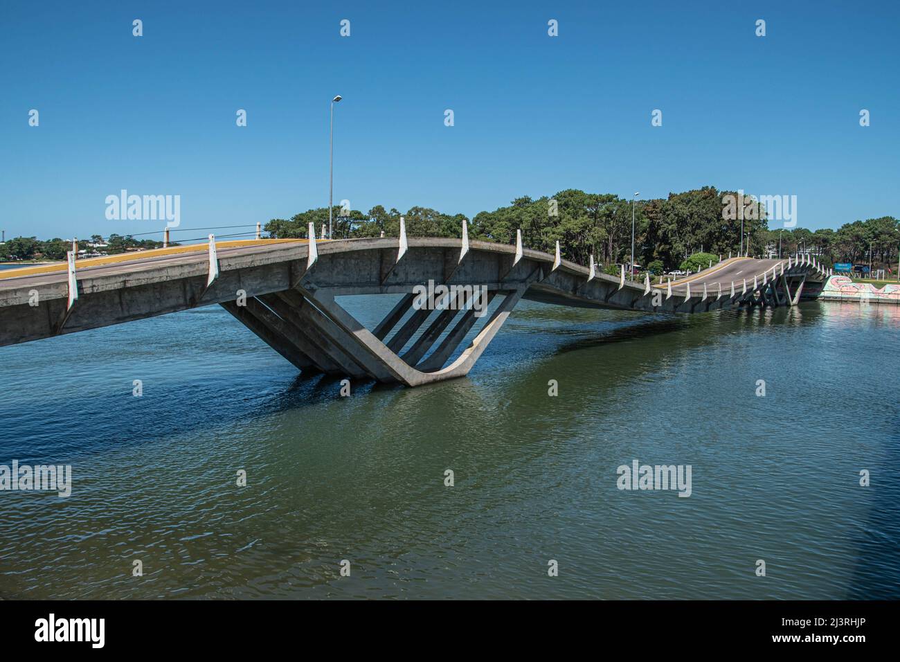 The famous wavy bridge in Punta del Este, Uruguay Stock Photo - Alamy