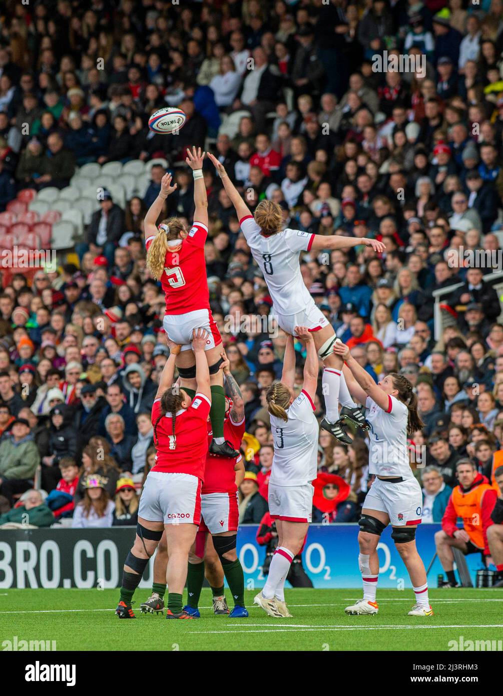 England Vs Wales Six Nations Gloucester 9 April 2022. Gwen Crab of ...
