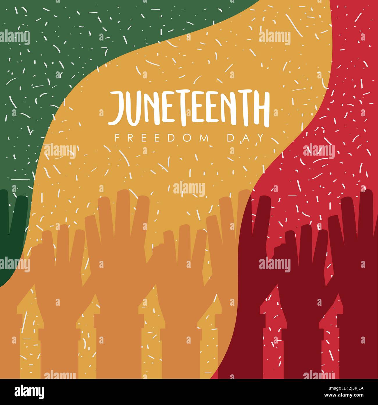 juneteenth freedom day lettering postcard with flag Stock Vector Image ...