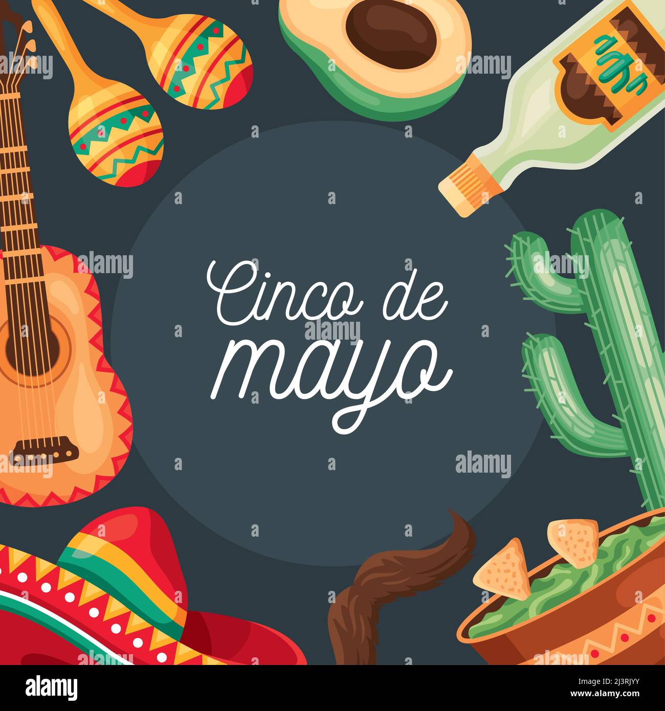 Cinco de mayo lettering guitars hi-res stock photography and images - Alamy