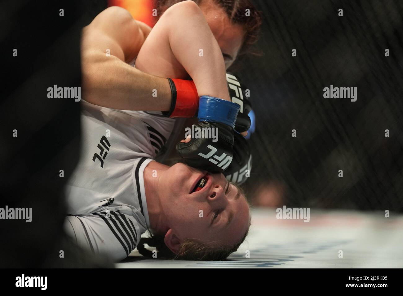 JACKSONVILLE, FL - APRIL 9: Piera Rodríguez (bottom) attempts to submit ...