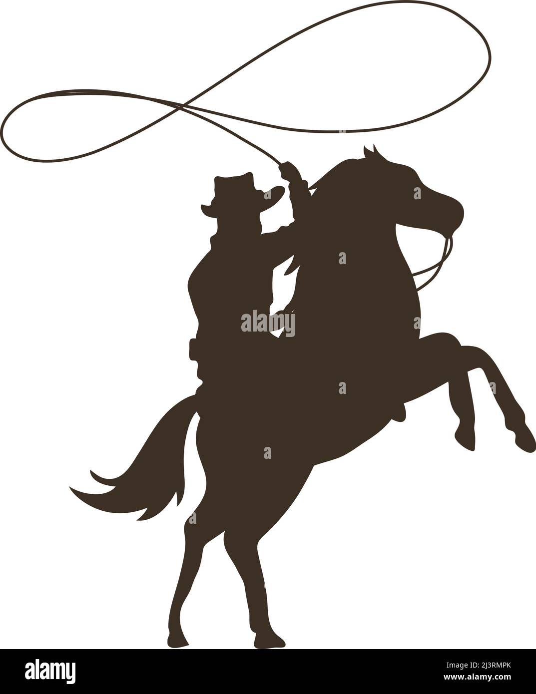 Cowboy lassoing wild horse hi-res stock photography and images - Alamy