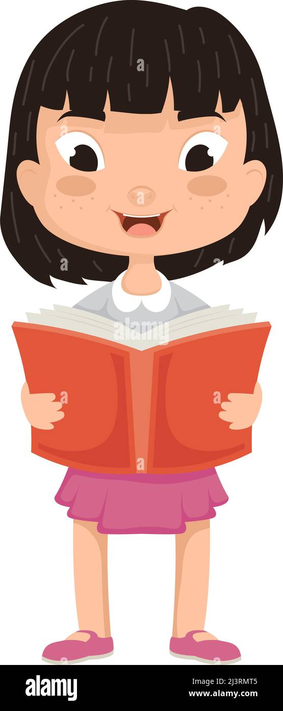 student girl reading book icon Stock Vector Image & Art - Alamy