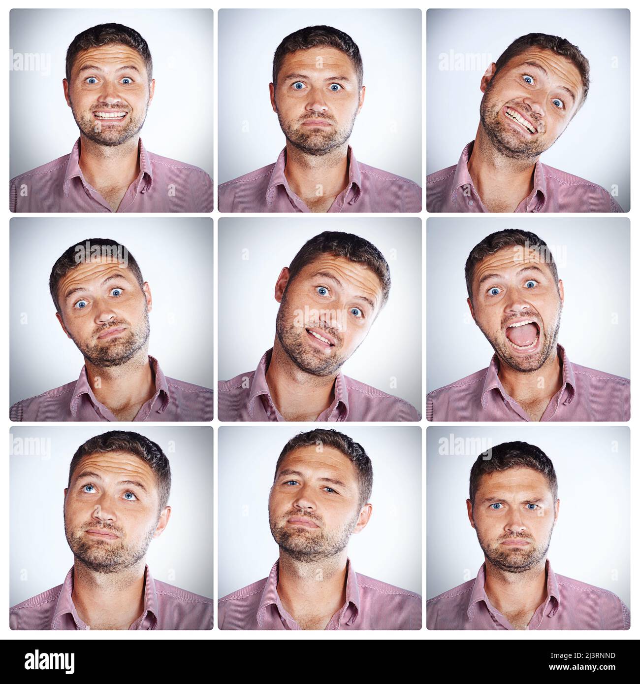 Ive got a face for every space. Composite shot of the many expressions ...