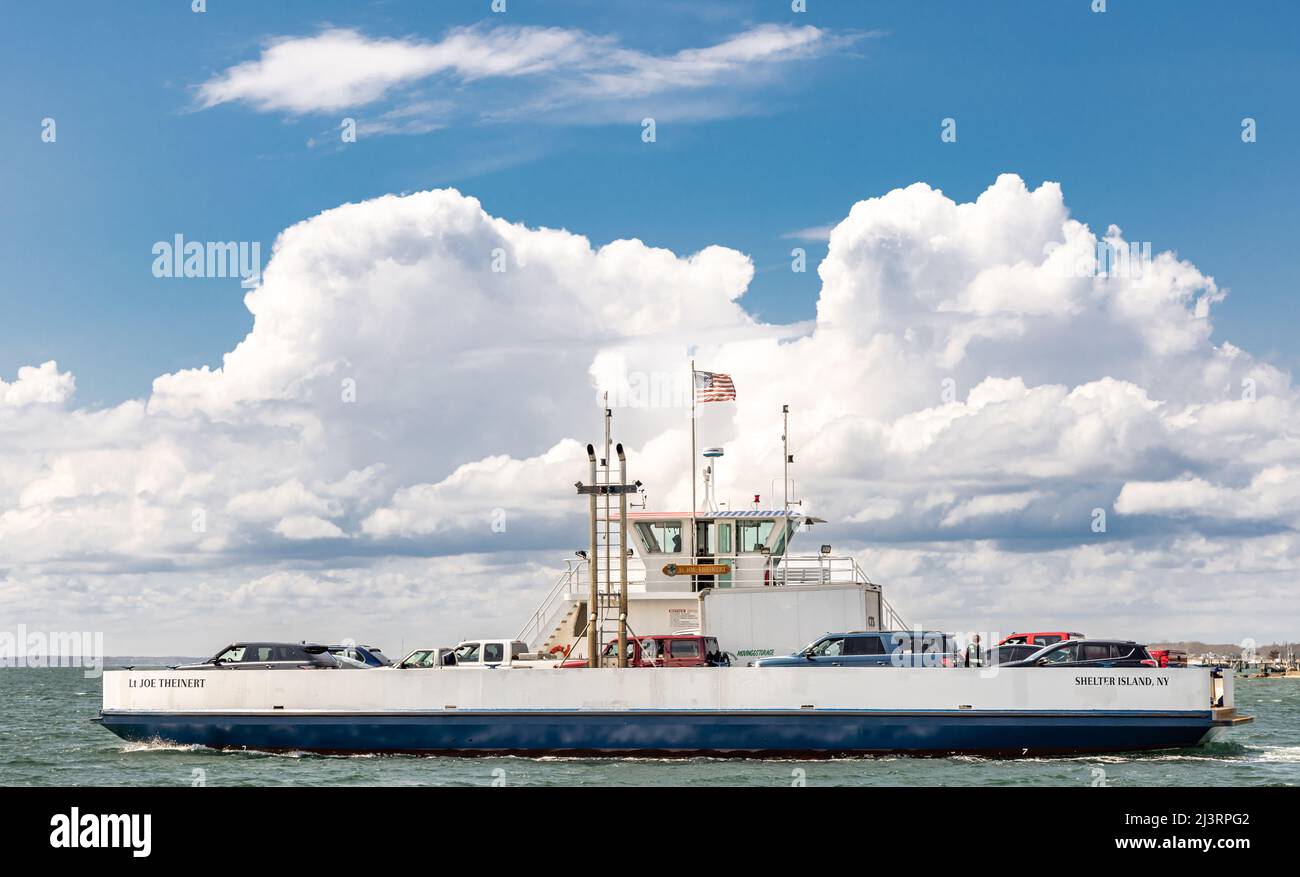 Shelter Island Ferry Stock Photo - Alamy