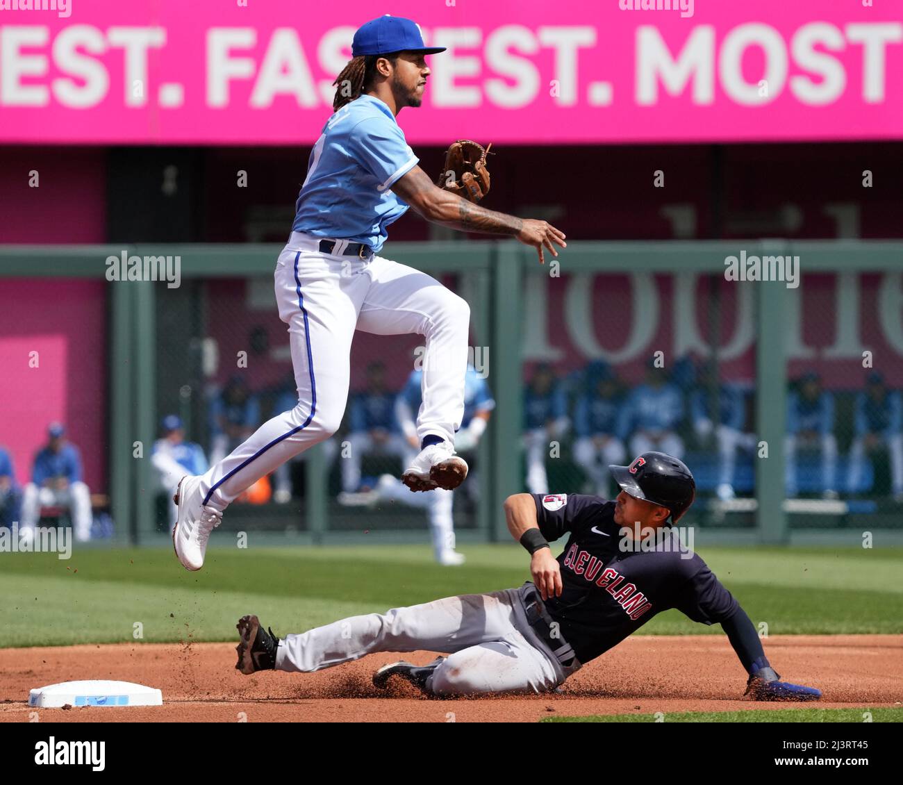 Apr 09, 2022: Kansas City Royals shortstop Adalberto Mondesi (27) makes ...