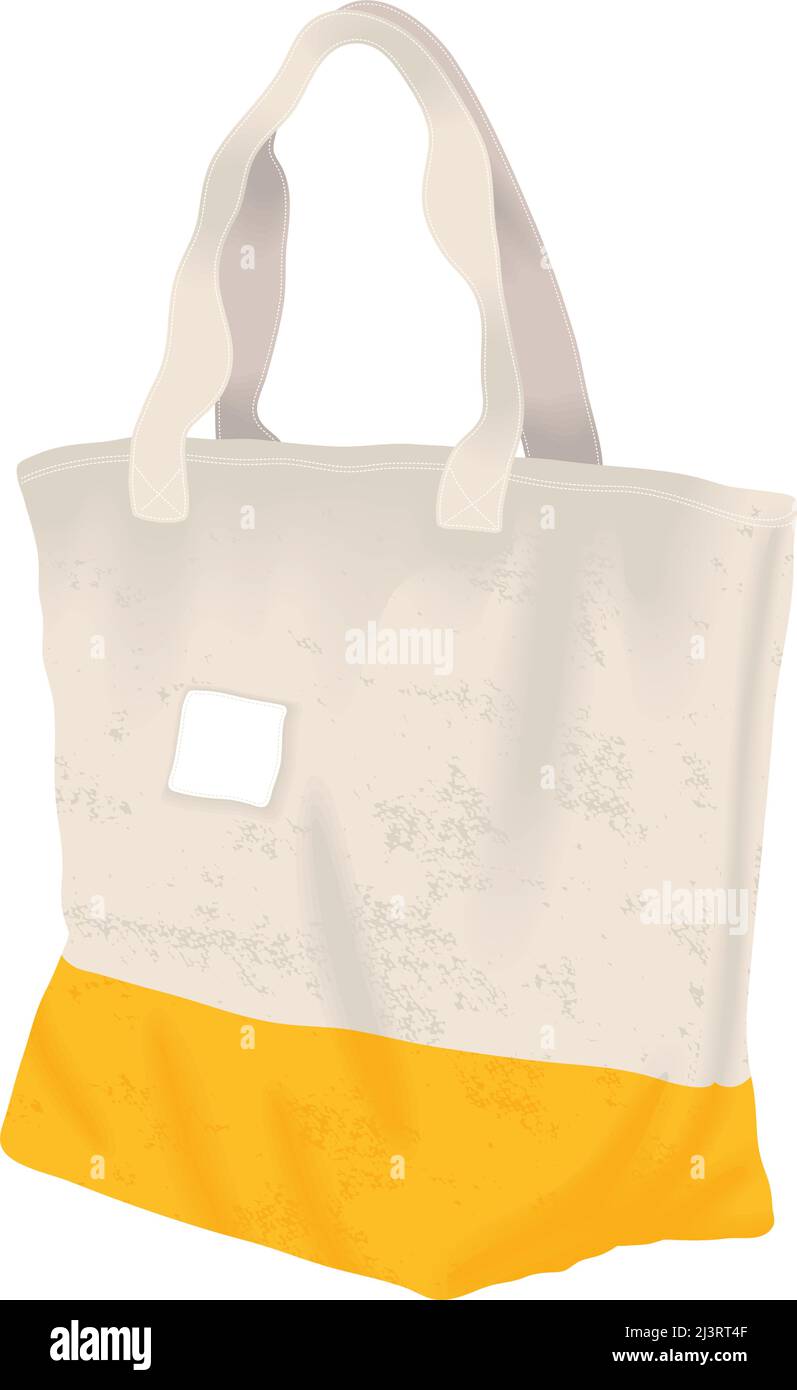 fabric bag icon realistic isolated Stock Vector Image & Art - Alamy