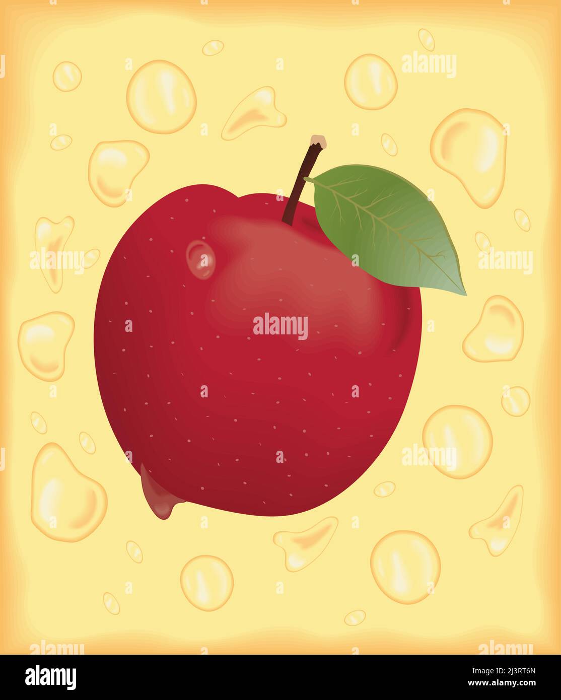 realistic apple fresh fruit poster Stock Vector Image & Art - Alamy