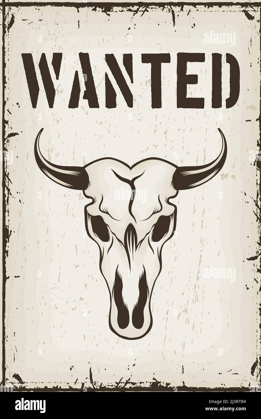 Bull wanted Stock Vector Images - Alamy