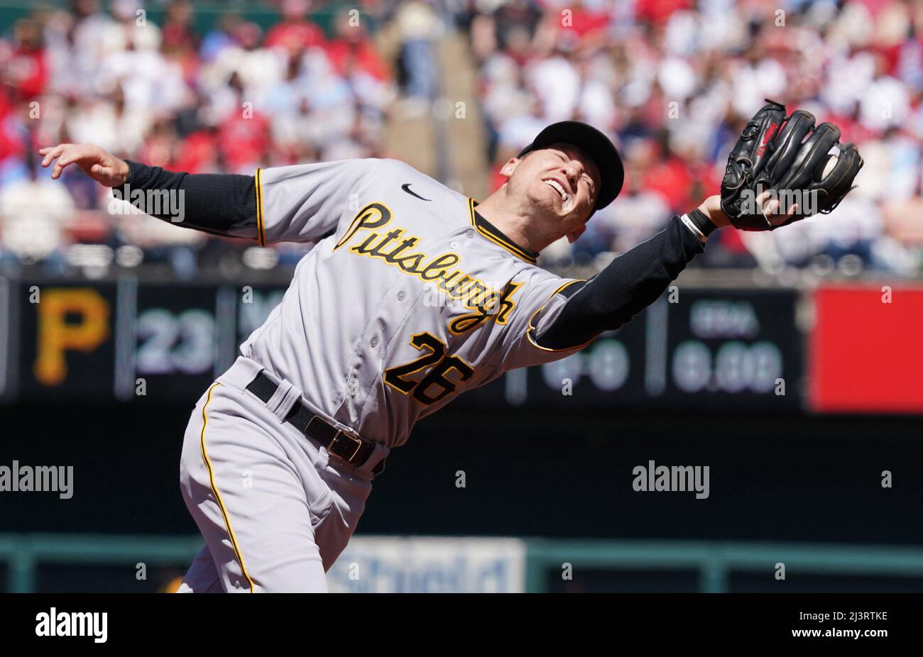 St. Louis, United States. 09th Apr, 2022. Pittsburgh Pirates second ...