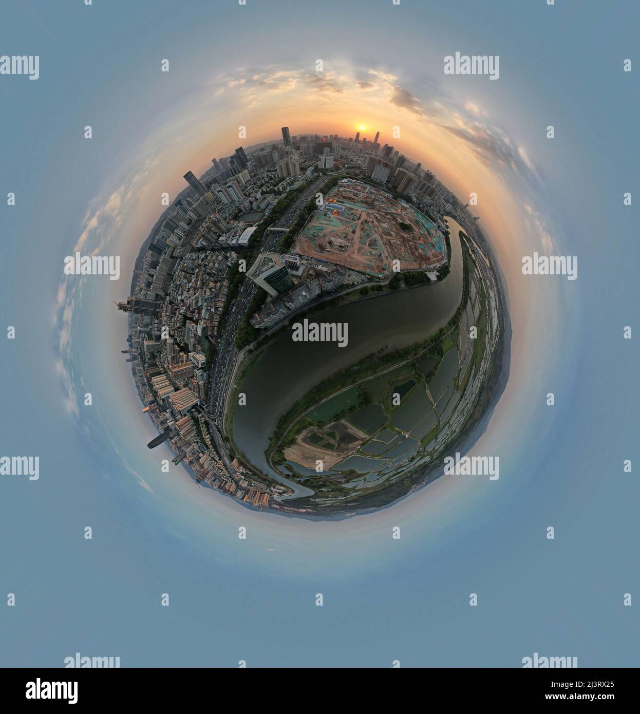 Tiny planet aerial view hi-res stock photography and images - Alamy