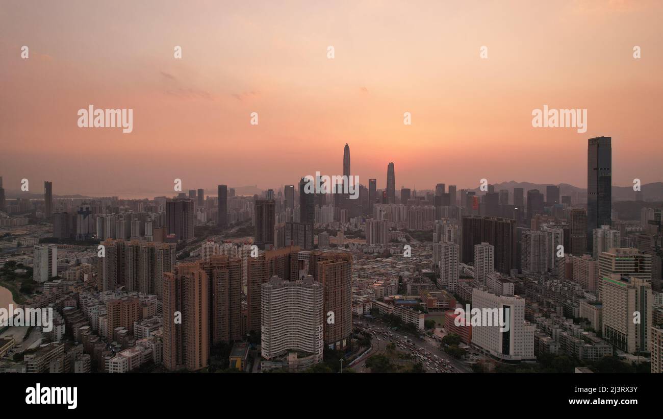 Aerial view shenzhen building tall hi-res stock photography and images ...
