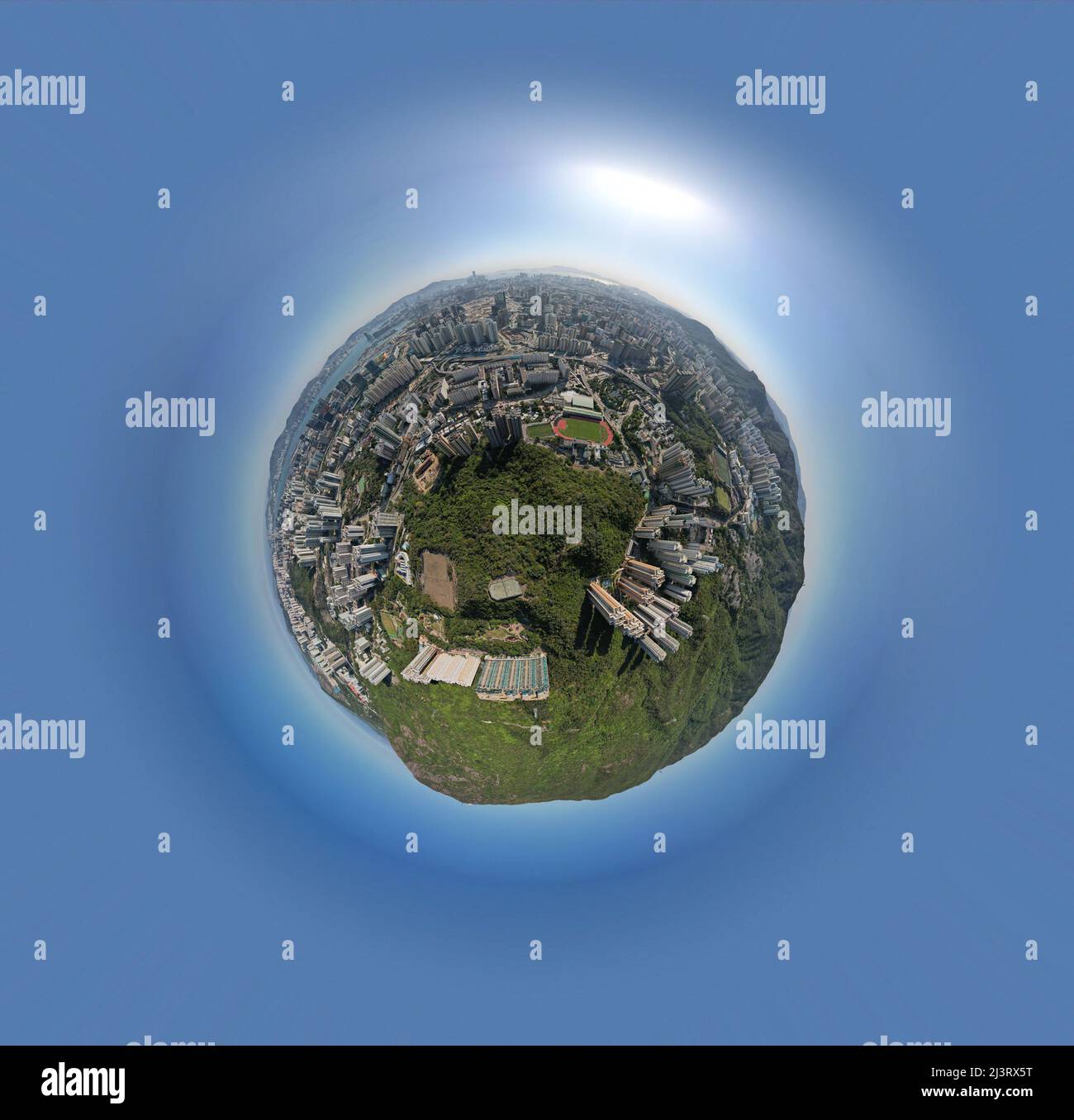Skyscraper little planet effect hi-res stock photography and images - Alamy