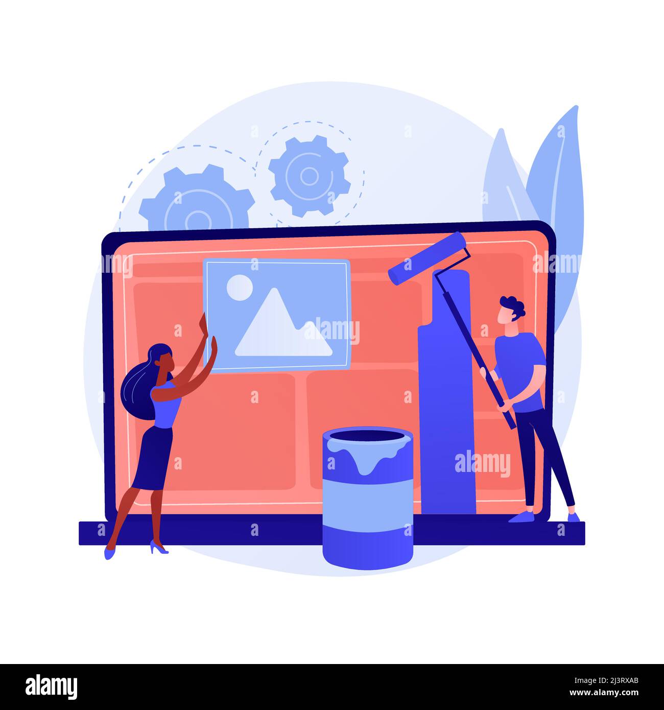 Online painting class Cut Out Stock Images & Pictures - Alamy