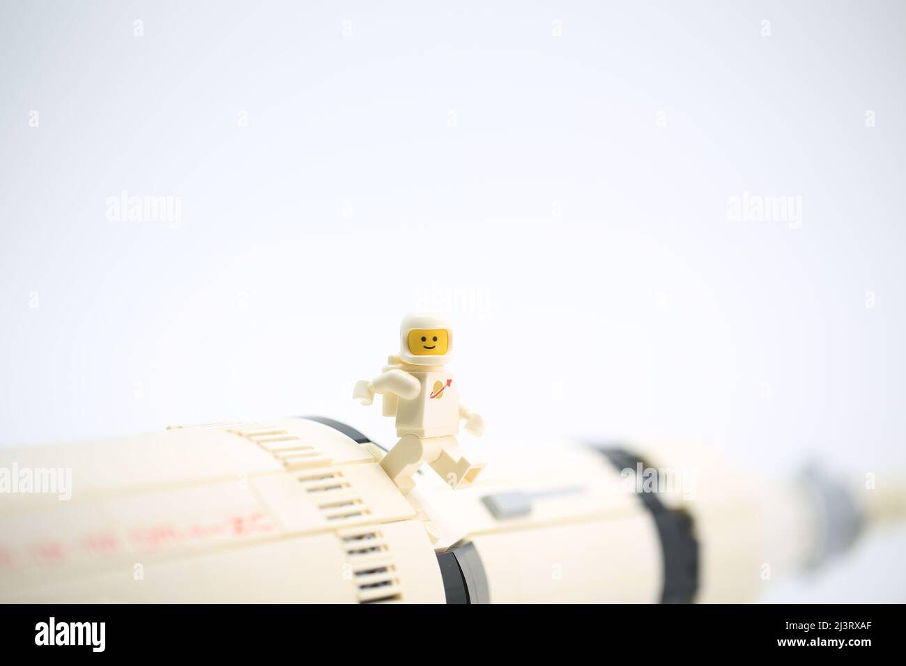 lego astronaut walk in space Stock Photo - Alamy