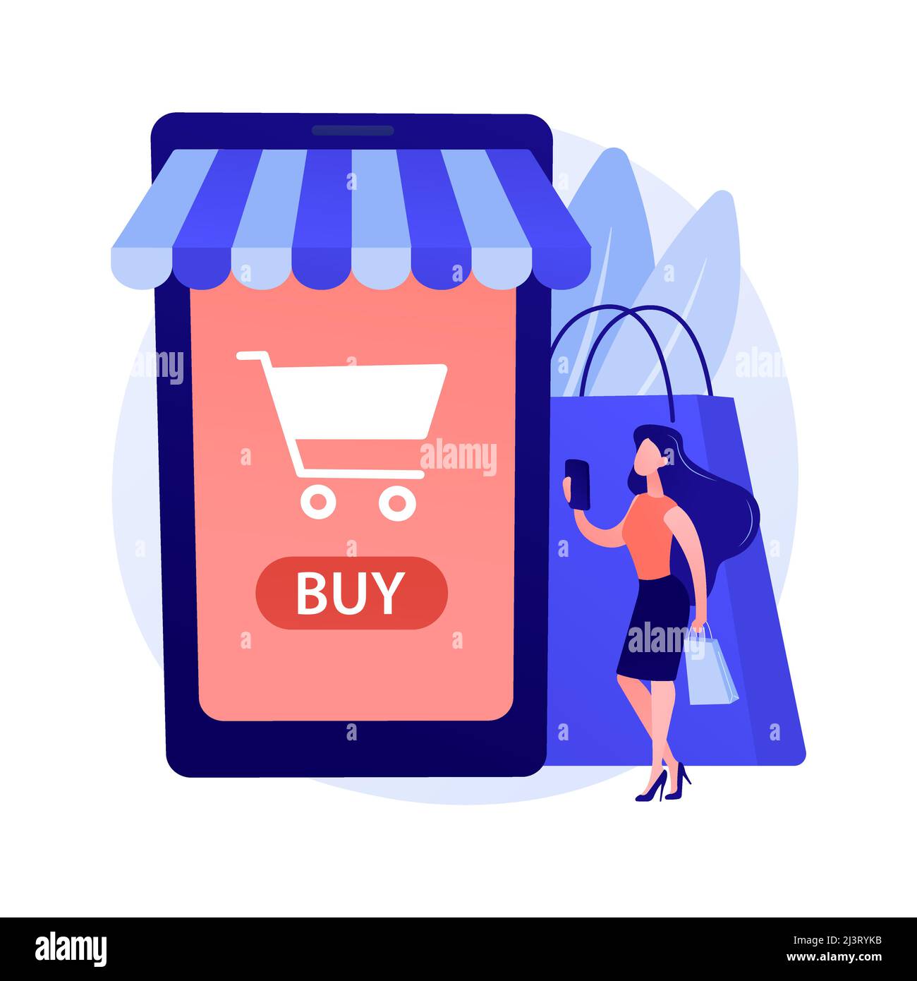 Digital marketplace application. Remote business. E commerce, internet ...