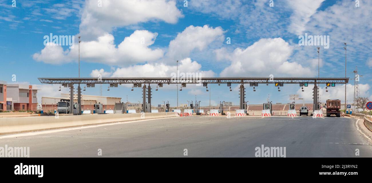 Toll Booth, Modern Divided Highway near Dakar, Senegal Stock Photo - Alamy
