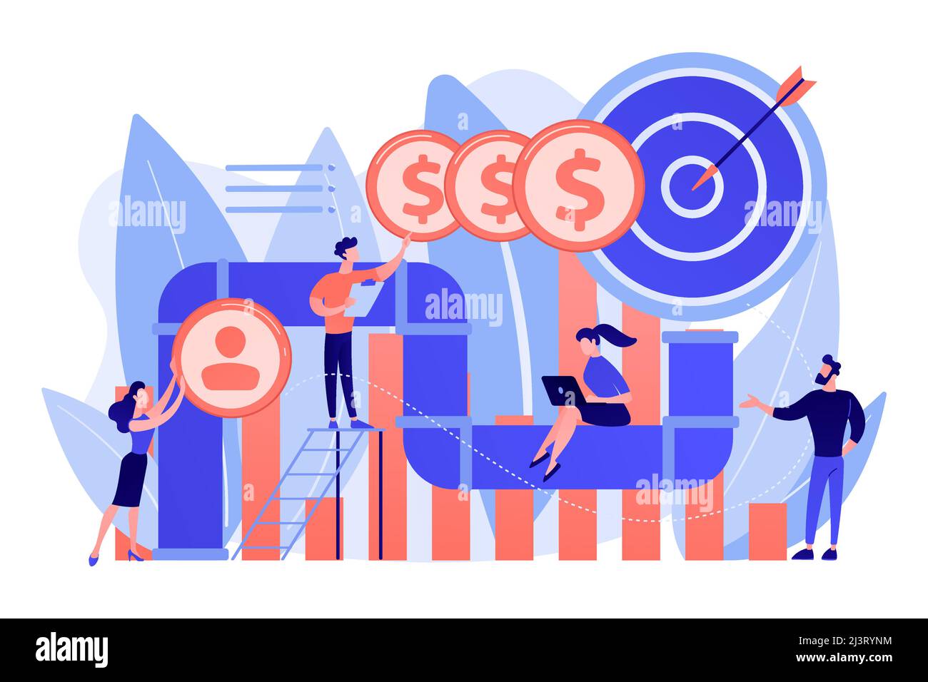 Sales reps and managers analyze sales pipeline. Sales pipeline ...