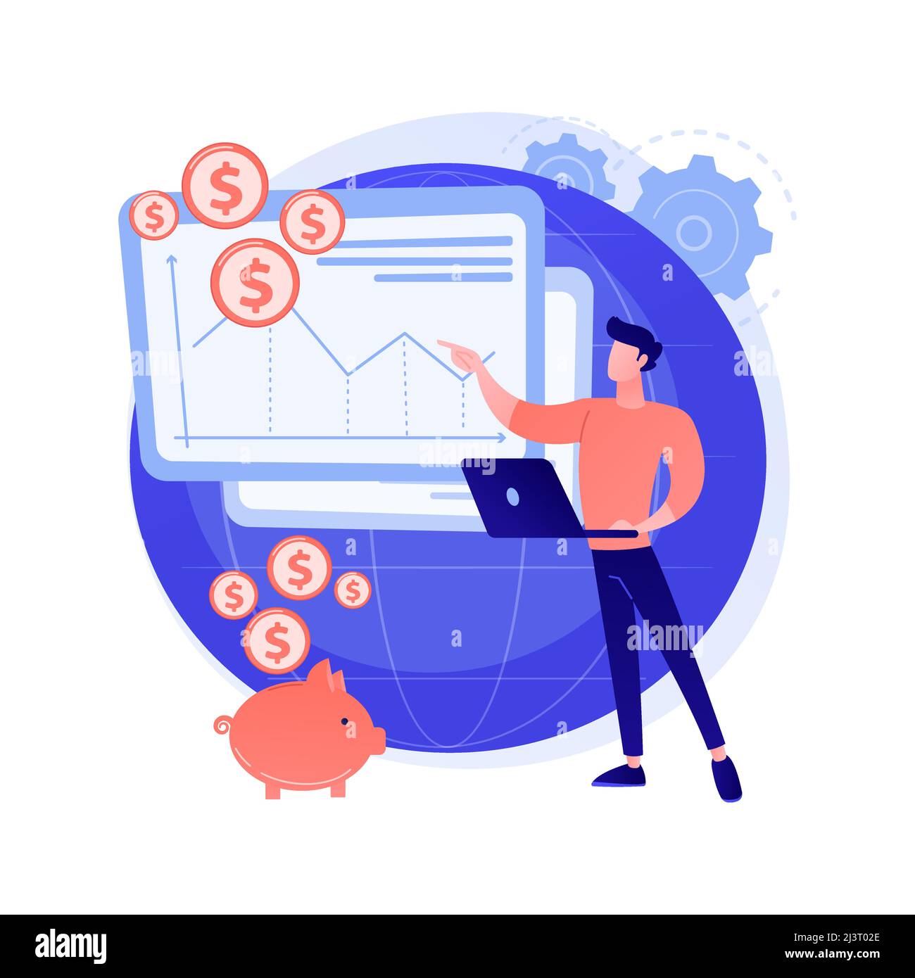 Business idea generation. Girl cartoon character with light bulb symbol ...