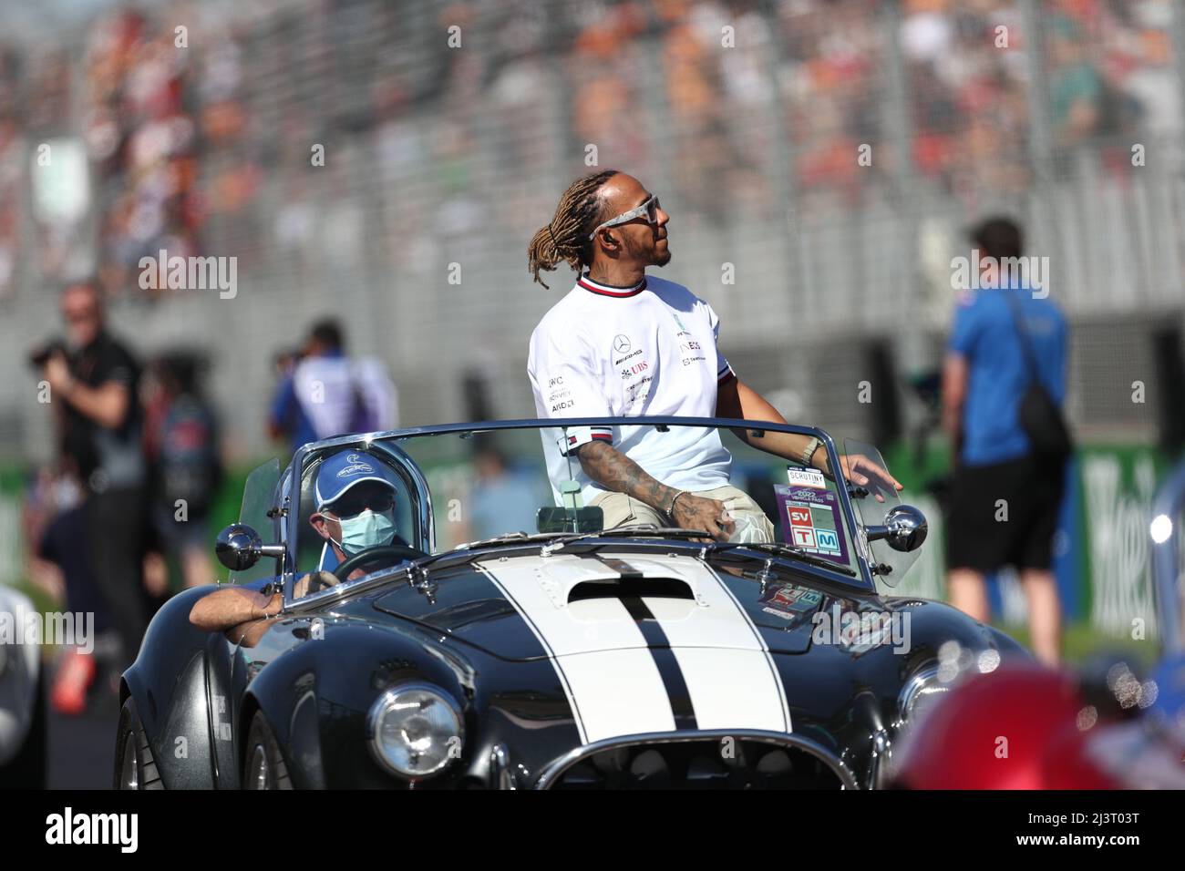 Lewis hamilton mercedes finish line hi-res stock photography and images ...