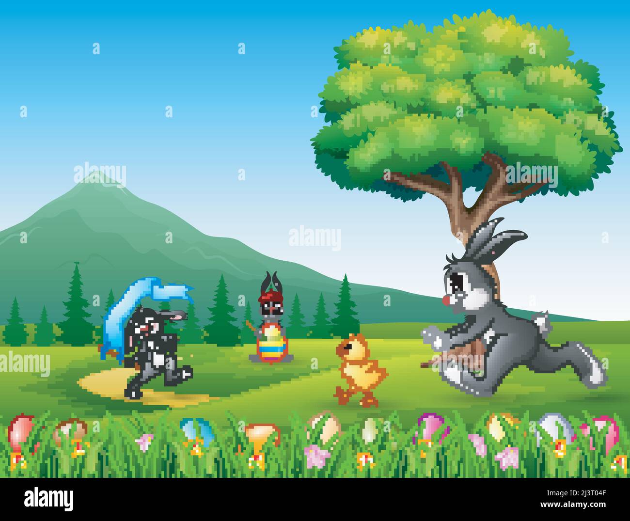 Running rabbit mountain hi-res stock photography and images - Alamy