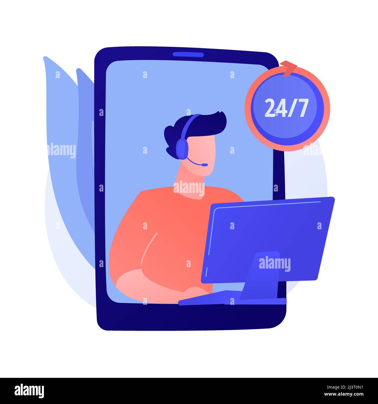 Operator headphones Stock Vector Images - Alamy