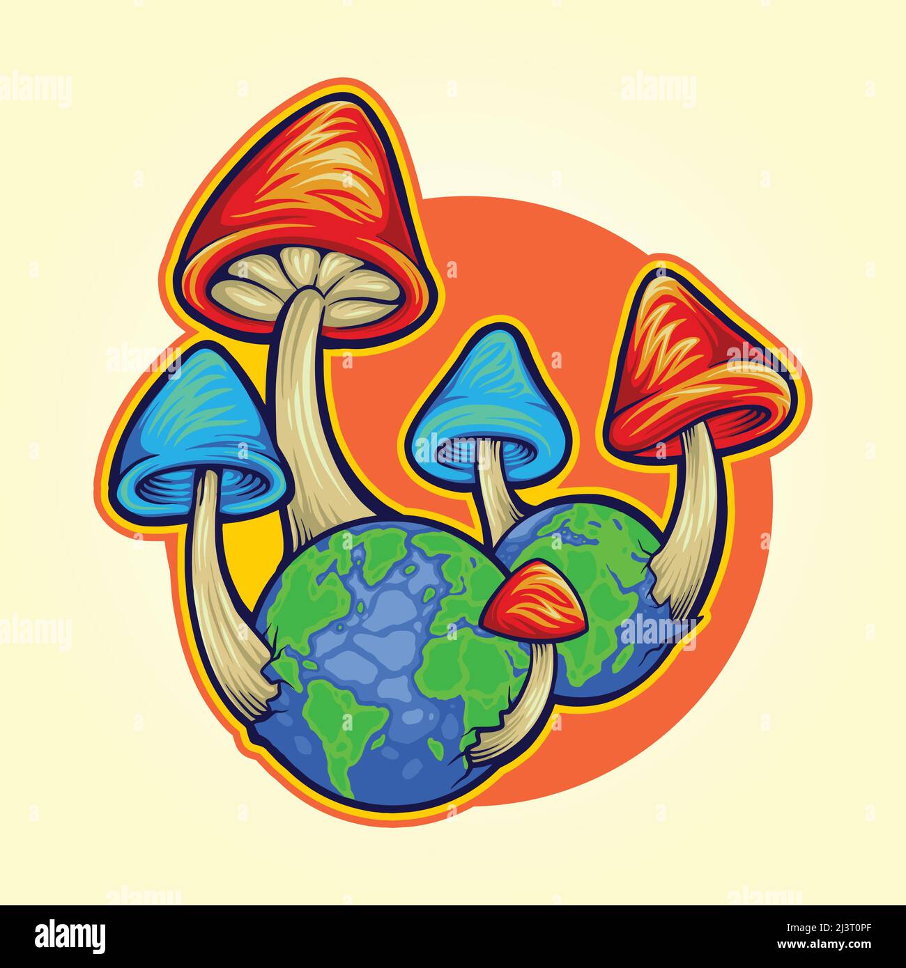 Celebrate international world fungi day vector illustrations for your ...