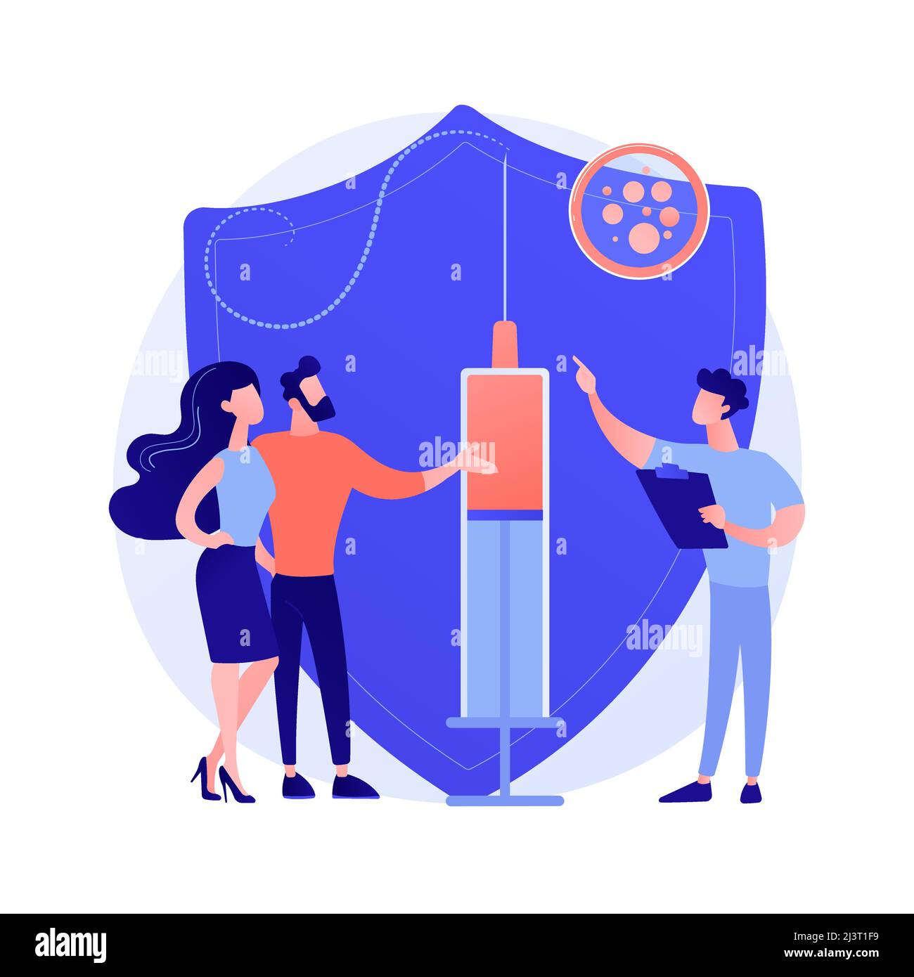 Vaccination of adults abstract concept vector illustration. Flu ...