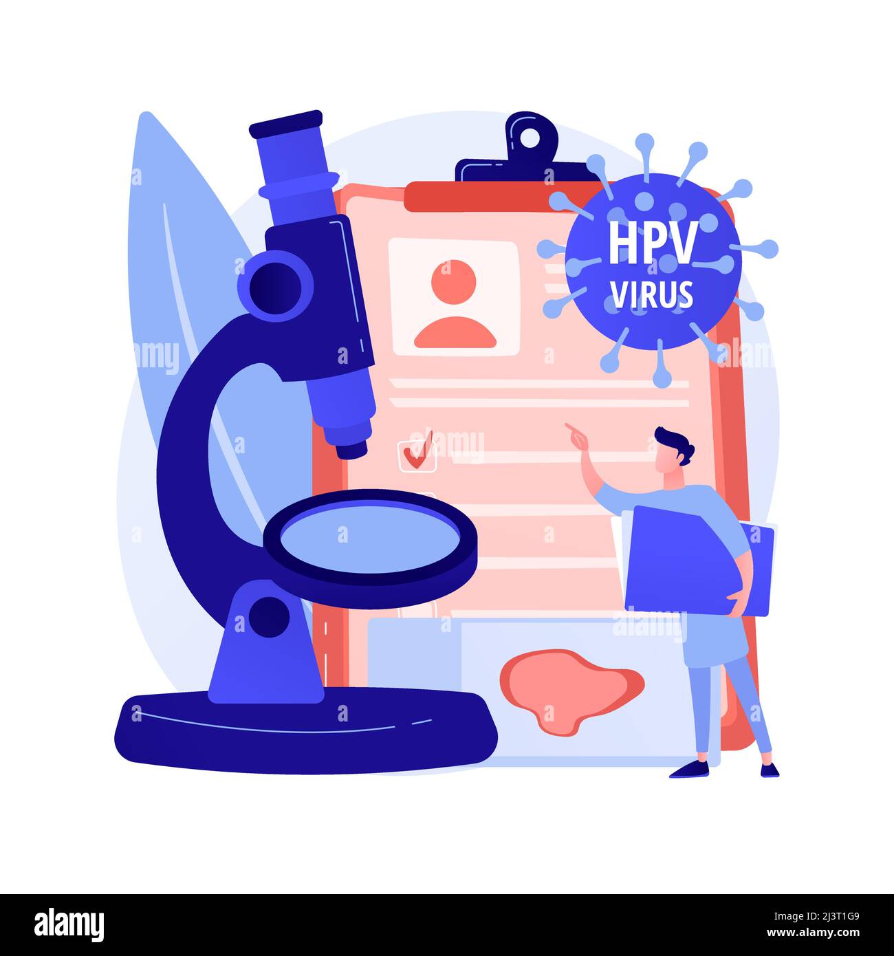 HPV test abstract concept vector illustration. Human papillomavirus ...