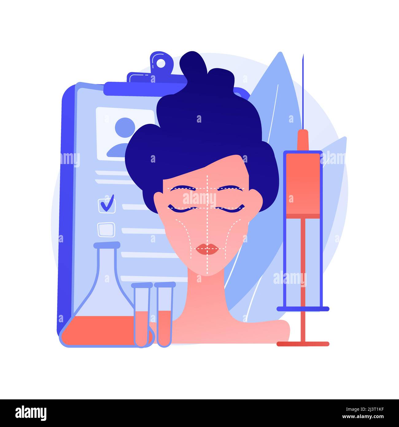 Facial contouring abstract concept vector illustration. Facial ...