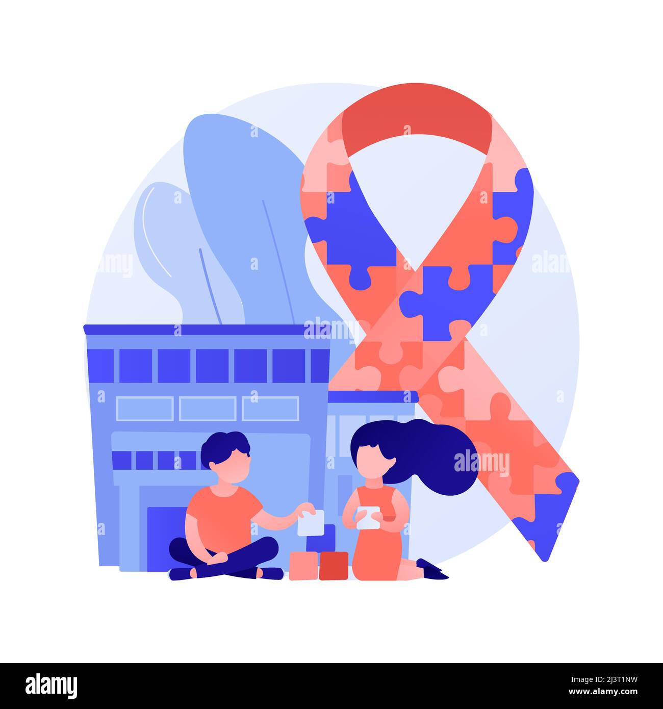 Autism center abstract concept vector illustration. Learning disability ...