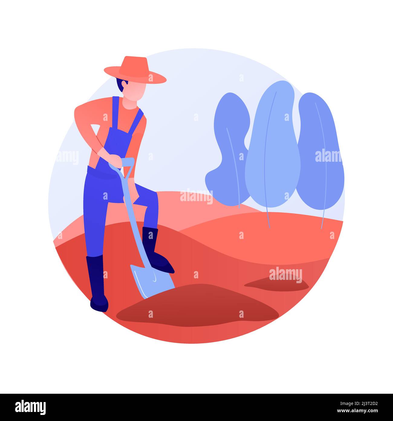 Cultivating the soil abstract concept vector illustration. Gardening ...